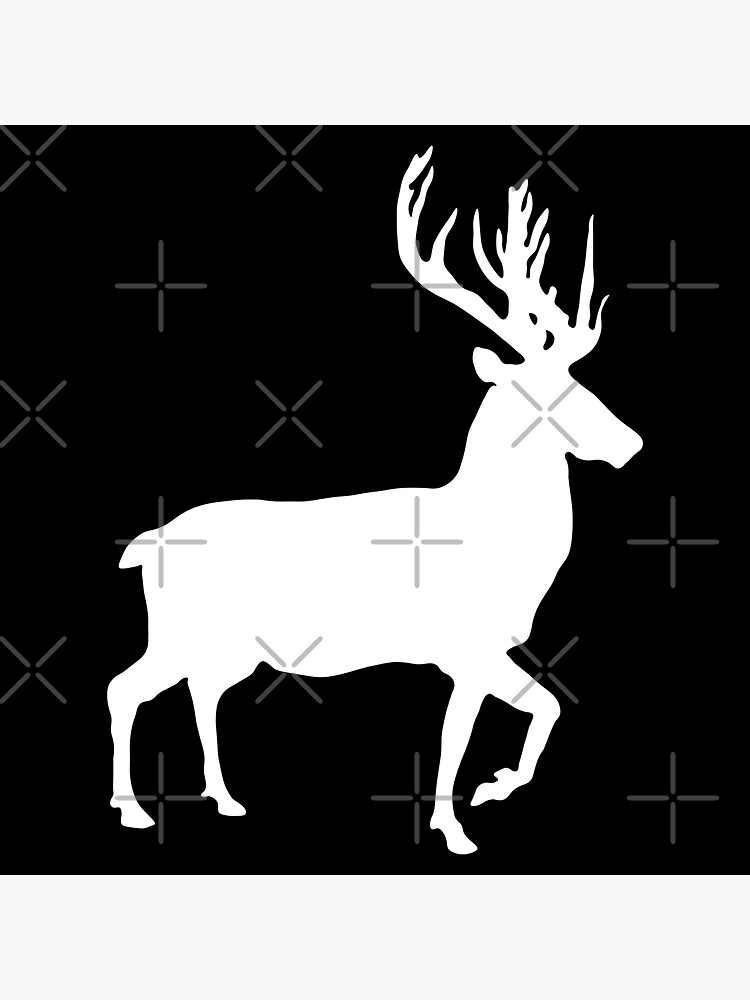 "White Coloured Scottish Stag Silhouette " Sticker for Sale by MacPean ...