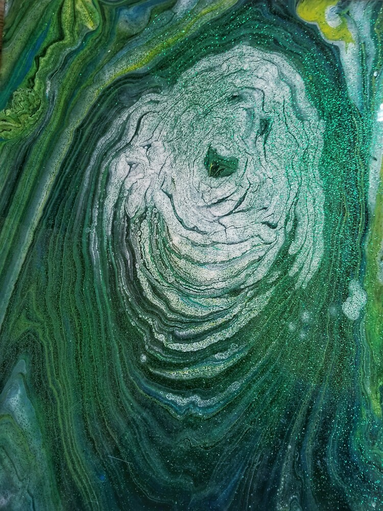 "Emerald Geode" Sticker for Sale by katskolorfulart | Redbubble