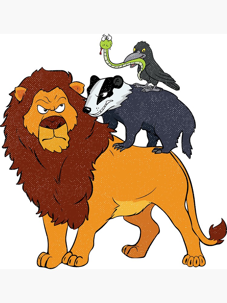 Imán con la obra «Lion Badger Raven Snake - Escudo de armas de los ...