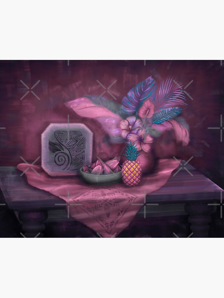 "Vintage Samoan - Hawaiian Still Life Painting" Art Print by ...