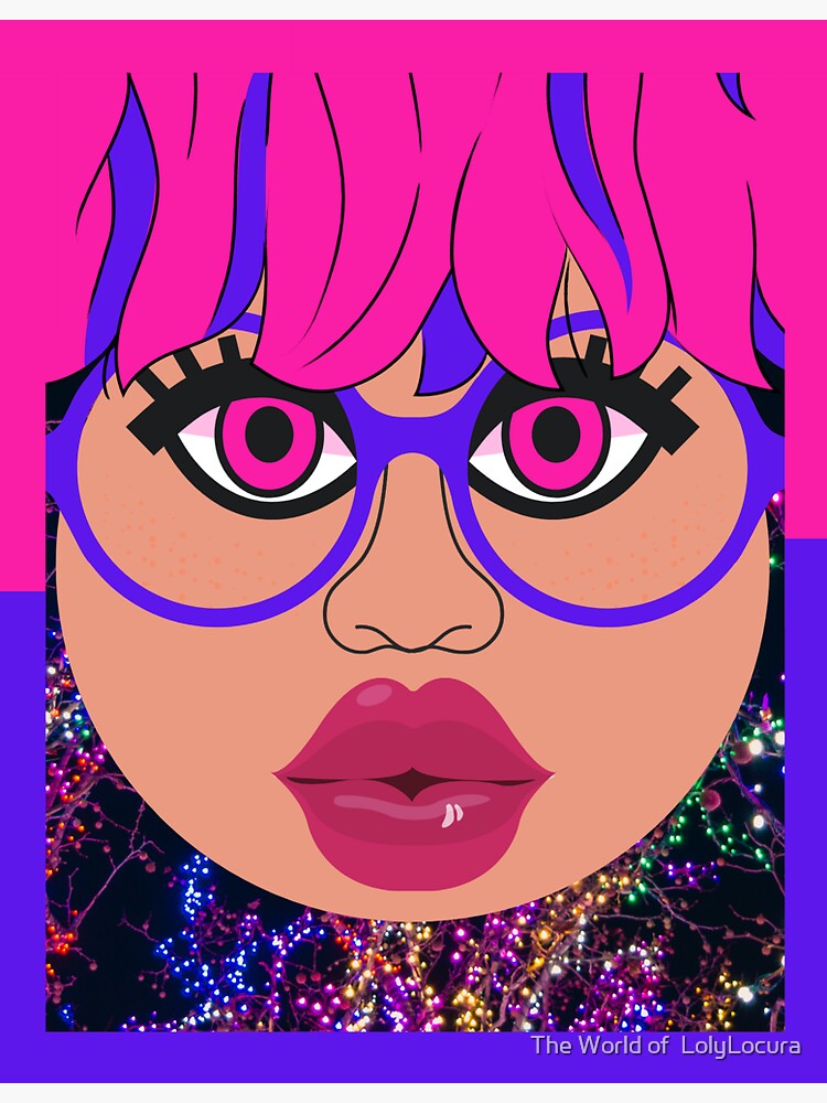 "Pink face" Sticker by LolyLocura | Redbubble