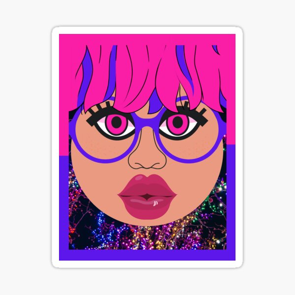 "Pink face" Sticker by LolyLocura | Redbubble