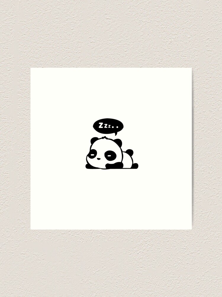 "Cute cartoon Panda wants to sleep says Zzz " Art Print by diziart ...