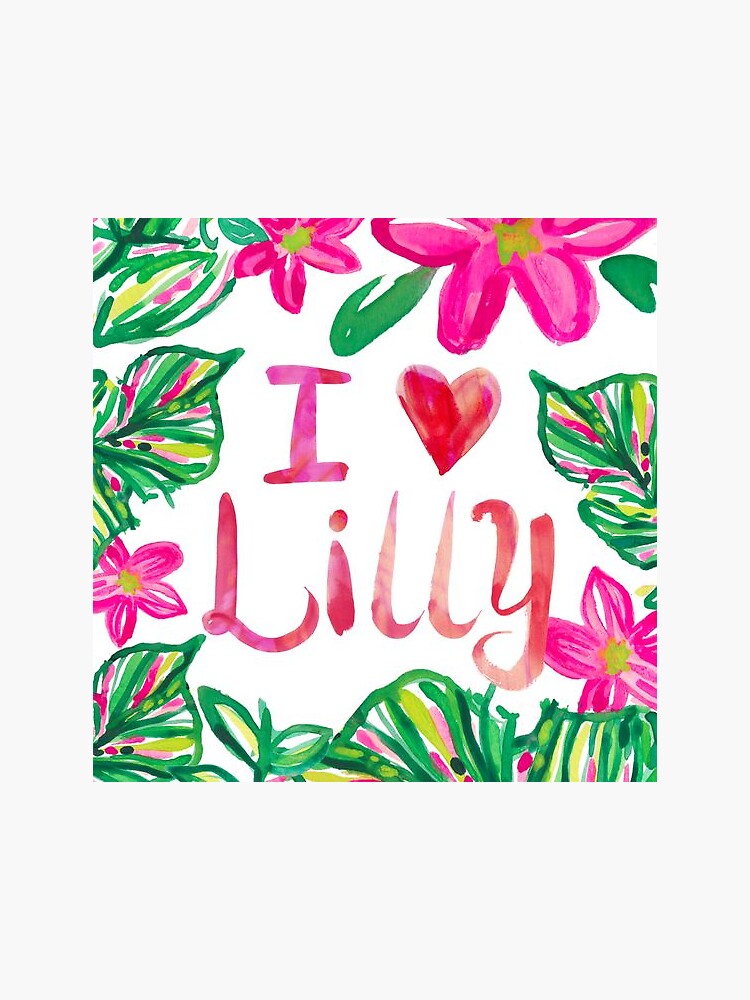 "I love Lilly" Sticker for Sale by SarahHussain | Redbubble