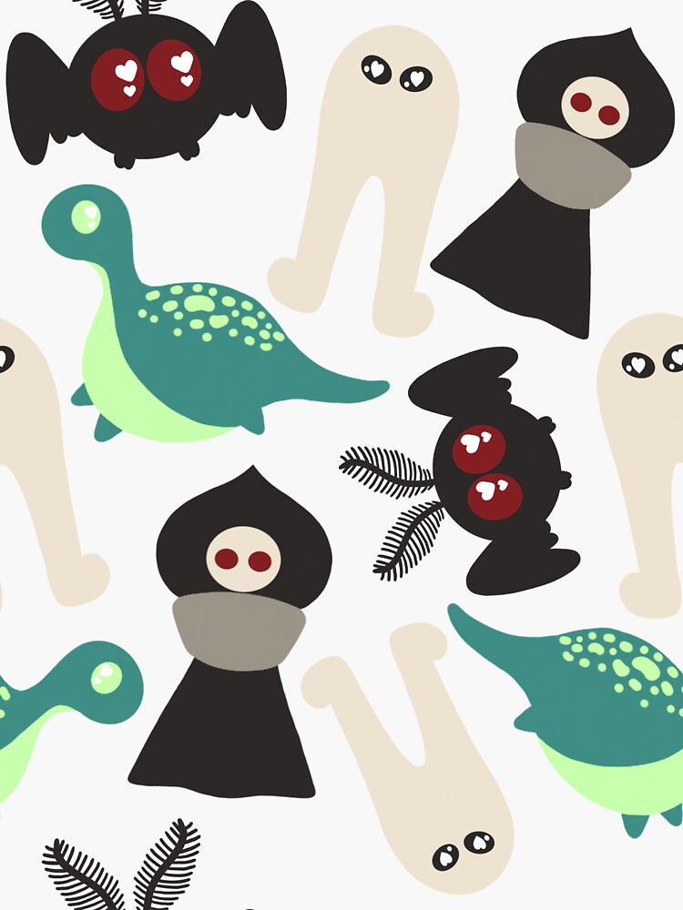 "Cute Cryptids (light blue)" Sticker for Sale by AlyshaNewton | Redbubble