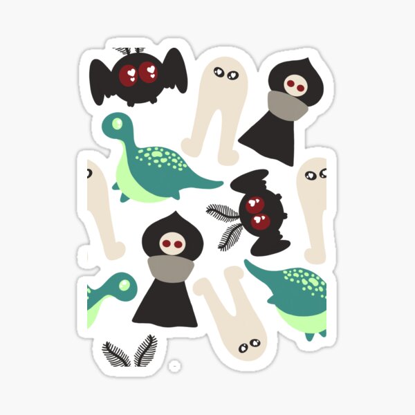"Cute Cryptids (light blue)" Sticker for Sale by AlyshaNewton | Redbubble