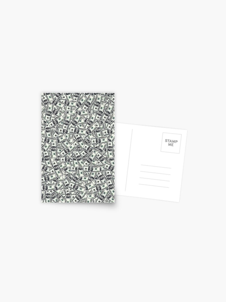 "Giant money background 100 dollar bills" Postcard for Sale by ...