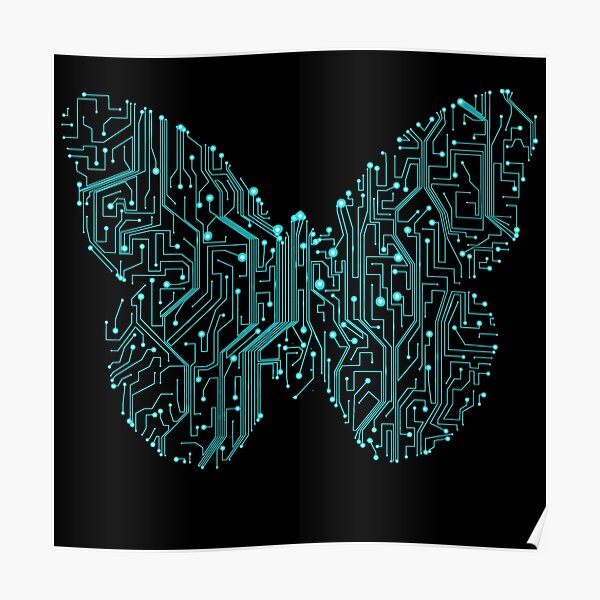 "Cyberpunk Butterfly" Poster by AllWellia | Redbubble