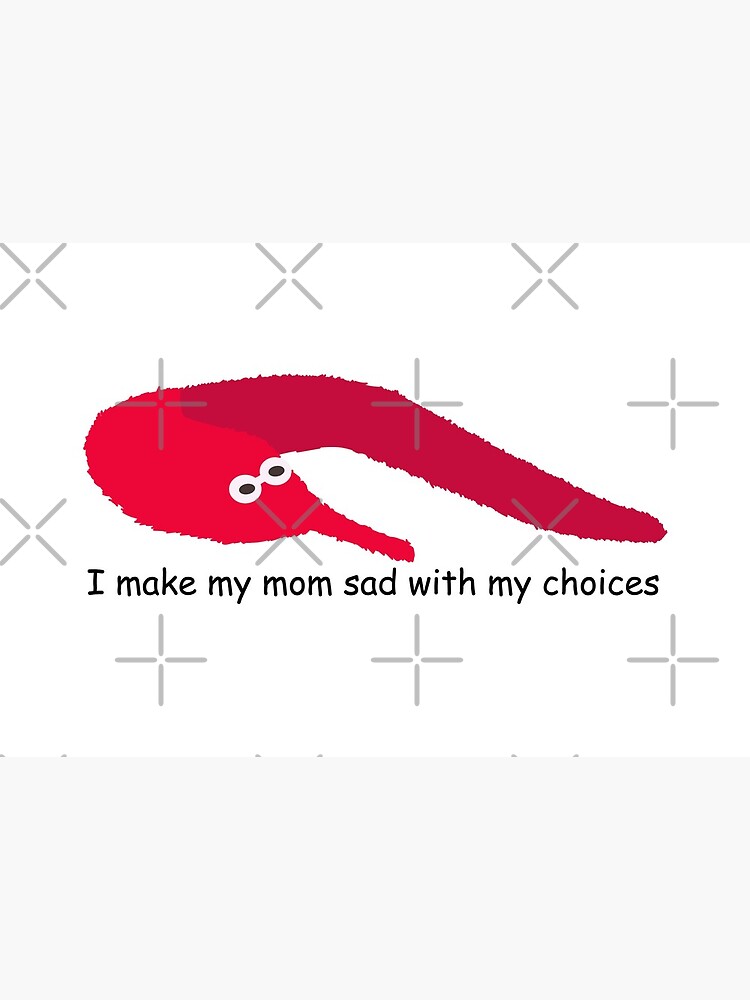 "Sad Mom Worm On A String" Mask by WebApparel | Redbubble