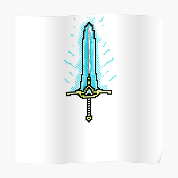 "Crystal sword pixel art" Poster for Sale by Nasatai | Redbubble