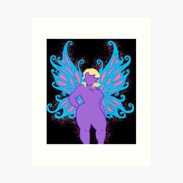 Prints Plus Size Art Ready to Party Fairy Fat Girl Magic Art Print ...