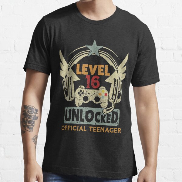 " Official Teenager 16th Birthday - Level 16 Unlocked " T-shirt for ...