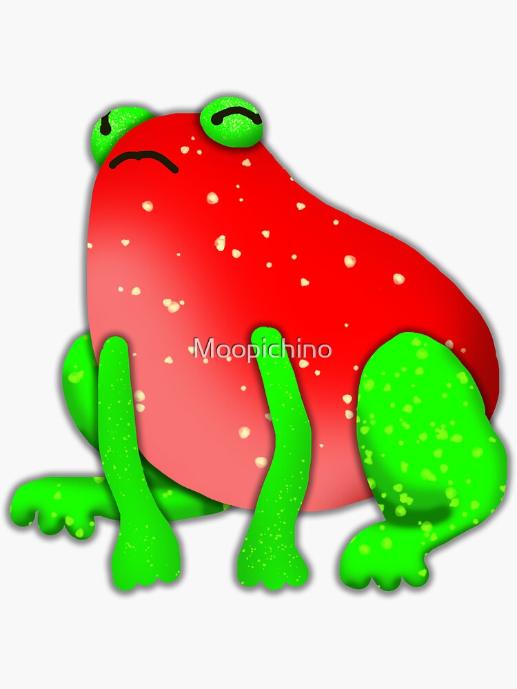 "Strawberry Frog" Sticker for Sale by Moopichino | Redbubble