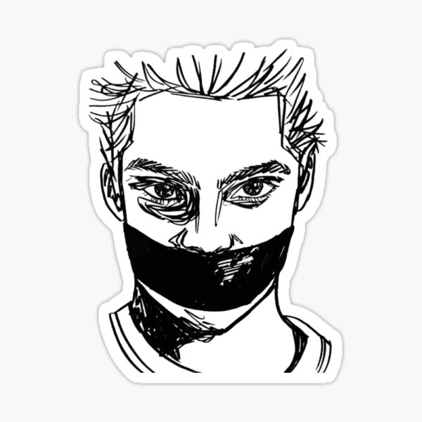 "Void!Stiles Line Drawing (Border)" Sticker by zhangerz | Redbubble