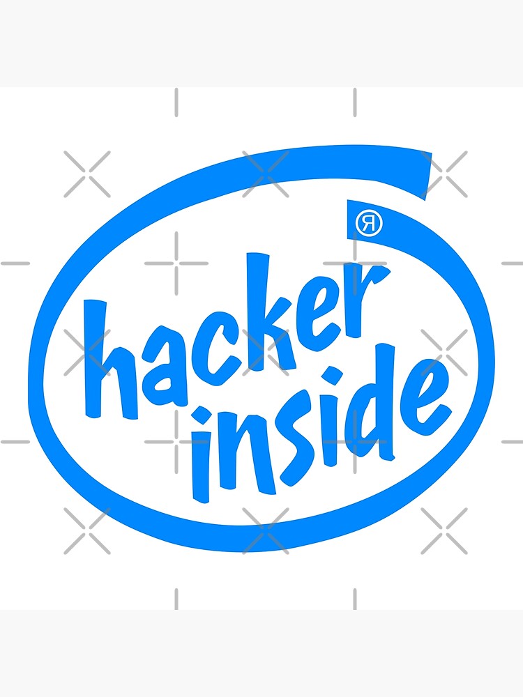 "Hacker Inside Logo Meme Sticker from Intel processors " Poster for ...