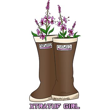 "Xtratuf Girl Fireweed Digital Version " Sticker for Sale by Krystal ...