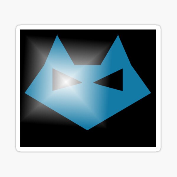 "Blue Light Fox Logo" Sticker for Sale by DaniBlueFox | Redbubble