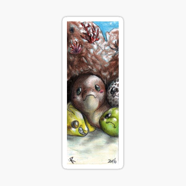 "Chibi moray eel" Sticker by Furiarossa | Redbubble