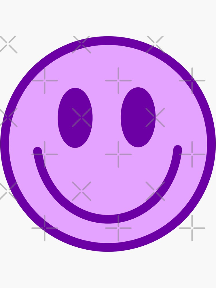 "Purple smiley face," Sticker for Sale by Gingerschnapps | Redbubble