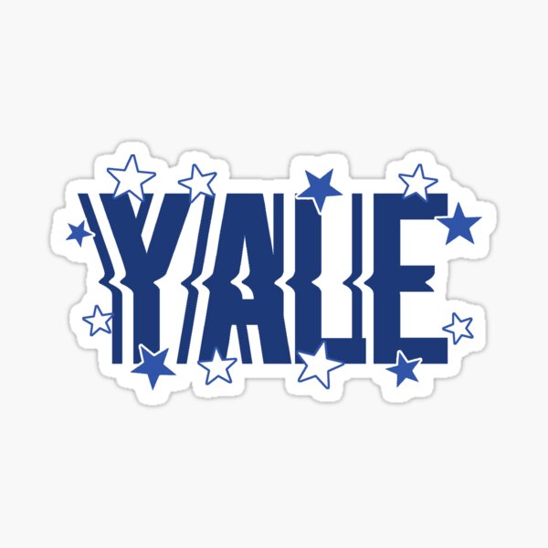 "Yale Layered Stars" Sticker for Sale by julesanderson | Redbubble