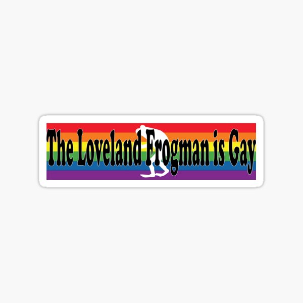 "Loveland Frogman Pride V1" Sticker for Sale by ktester | Redbubble