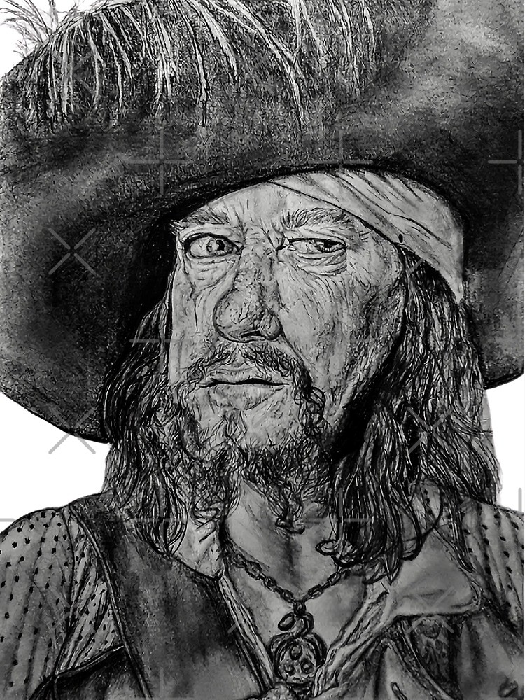 "Hector Barbossa drawing" Photographic Print for Sale by LakenAlexander ...
