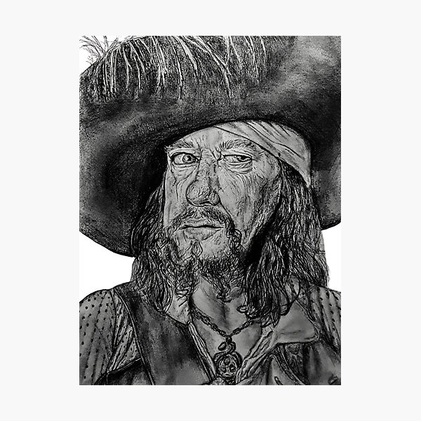 "Hector Barbossa drawing" Photographic Print for Sale by LakenAlexander ...