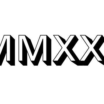 "Year 2021 Roman Numerals MMXXI" Sticker by JEROME MARQUANT | Redbubble