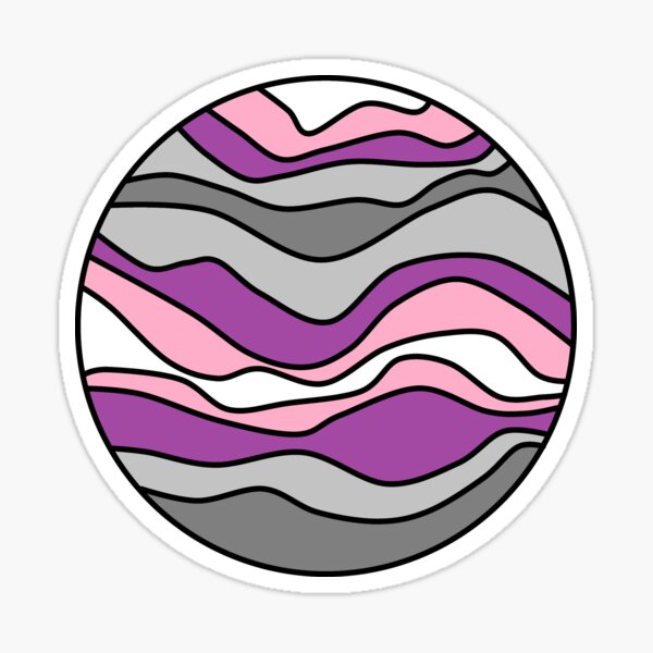 "demigirlflux pride planet" Sticker for Sale by chunky-lad | Redbubble