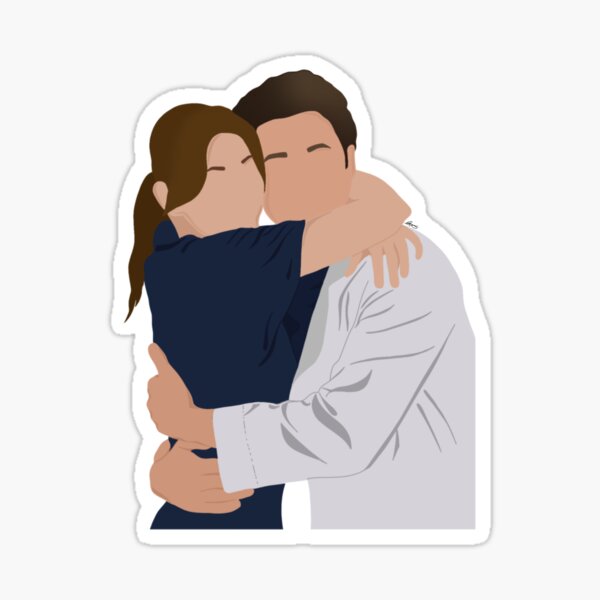 "meredith and derek sticker" Sticker for Sale by lexivarga | Redbubble