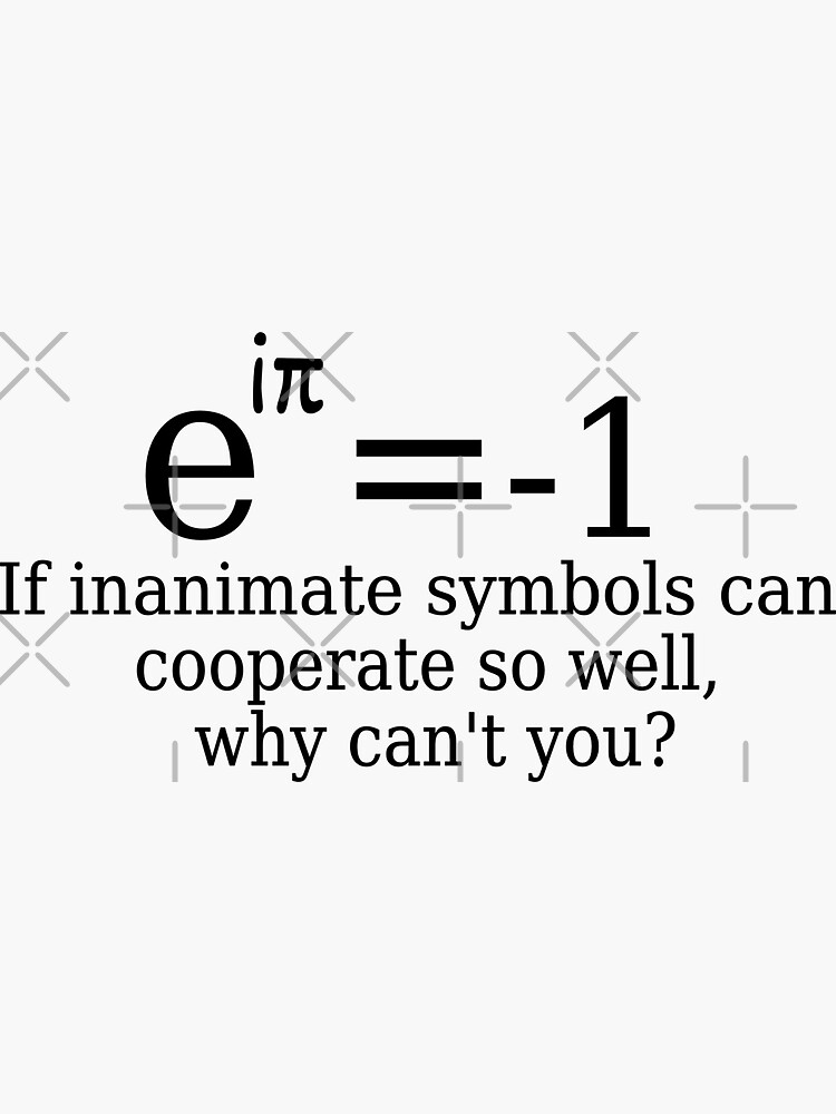 "Euler's formula" Sticker for Sale by mayapapaya1324 | Redbubble