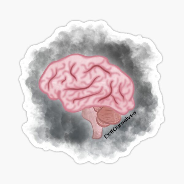 "Brain fog" Sticker by doitourselves | Redbubble