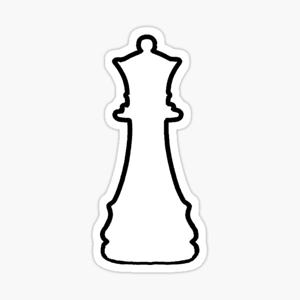 "Chess Queen White" Sticker for Sale by oxoxoxo | Redbubble