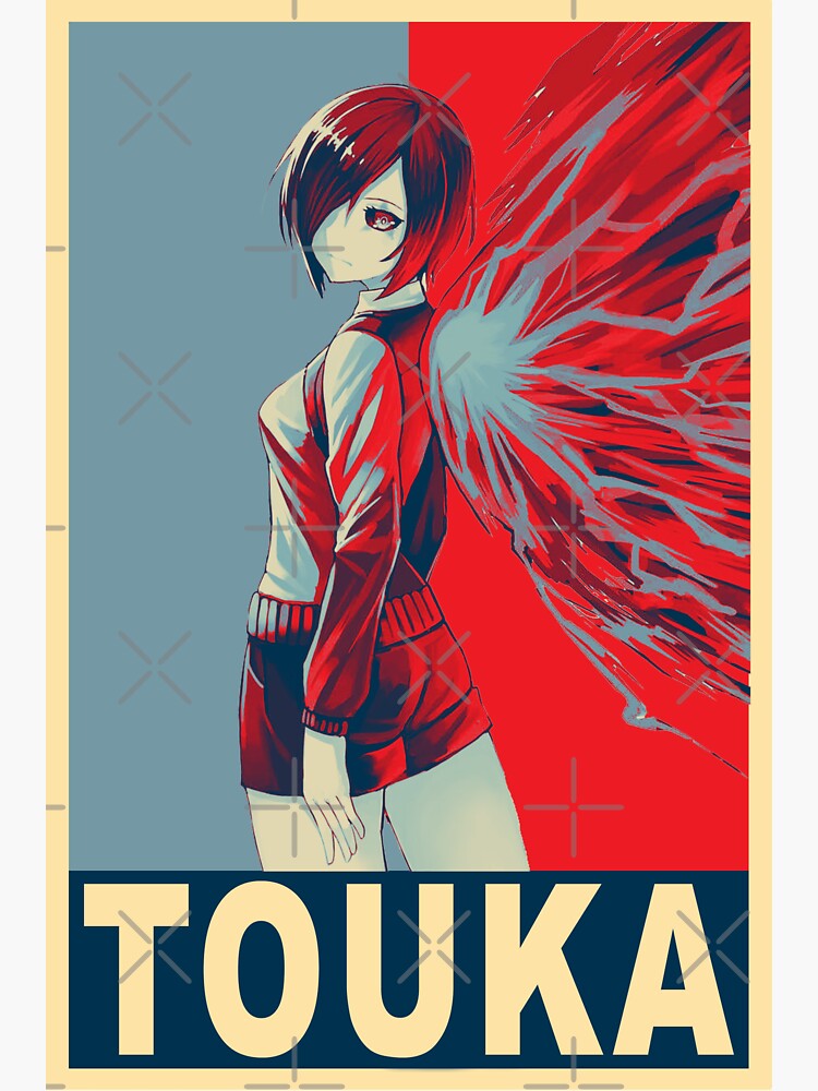 "Touka Kirishima - Poster" Sticker for Sale by LahcenBamouh | Redbubble