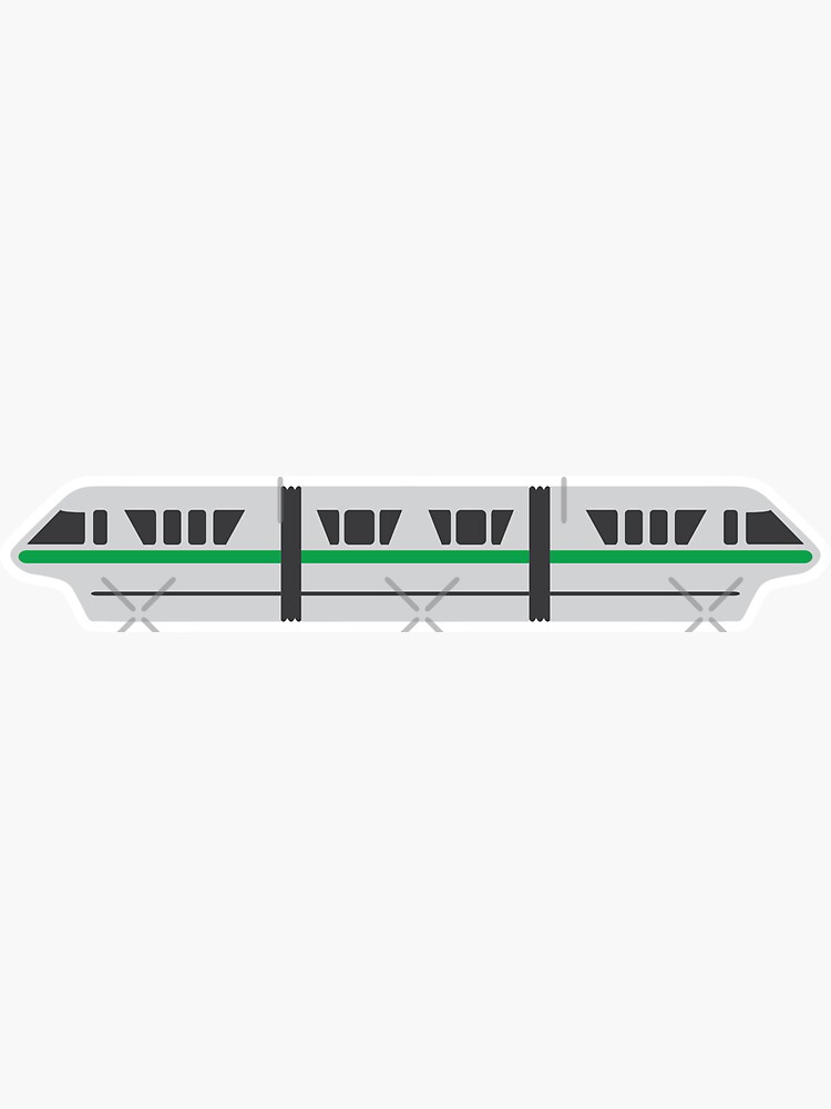 "MONORAIL - GREEN" Sticker for Sale by chwbcc | Redbubble