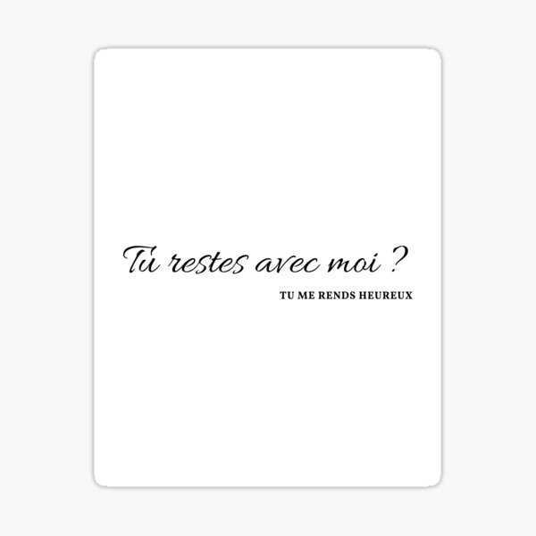 "you stay with me, you make me happy, love, affection, relationship ...