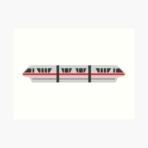 "MONORAIL - RED" Art Print for Sale by chwbcc | Redbubble