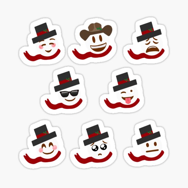 "Snowmen Emoji Pack" Sticker for Sale by --hello-world-- | Redbubble