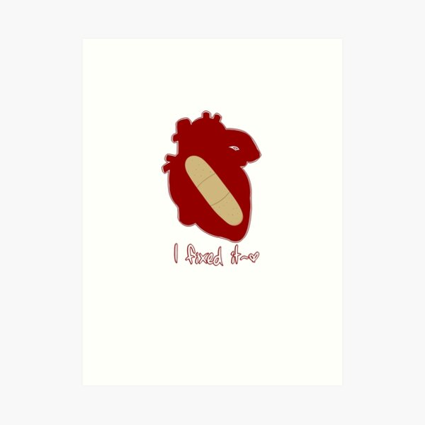 Fixed Heart Art Prints | Redbubble