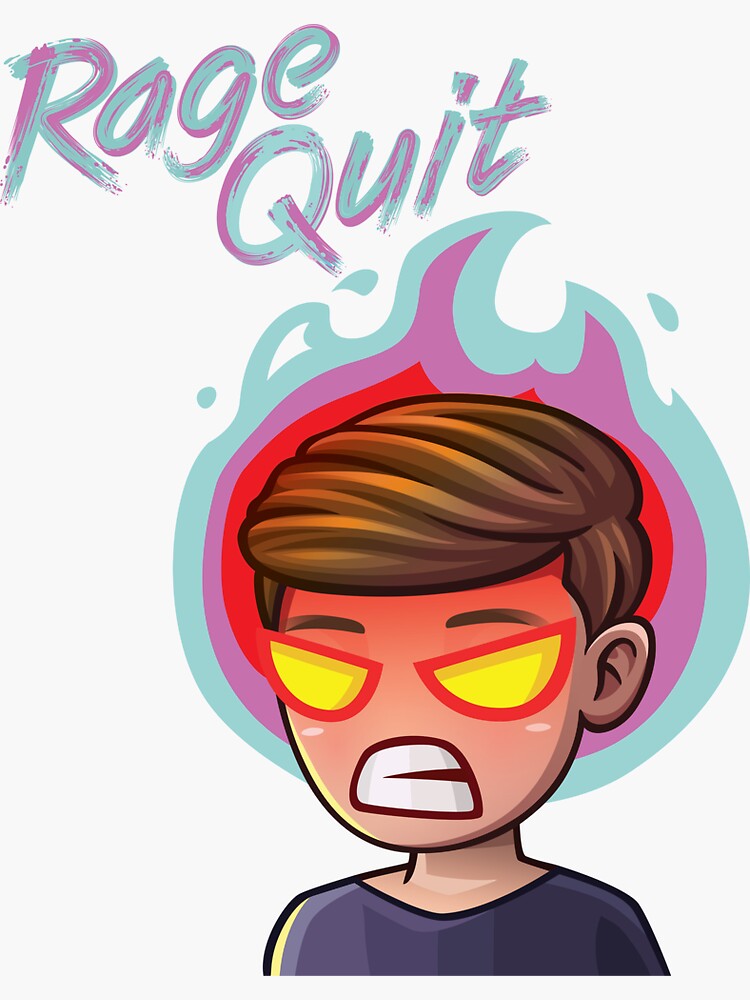 "Rage Quit Gaming" Sticker for Sale by JordanOutside | Redbubble