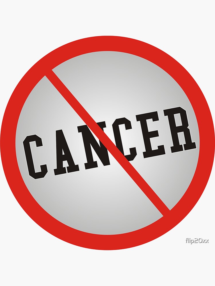 "No More Cancer" Sticker for Sale by flip20xx | Redbubble