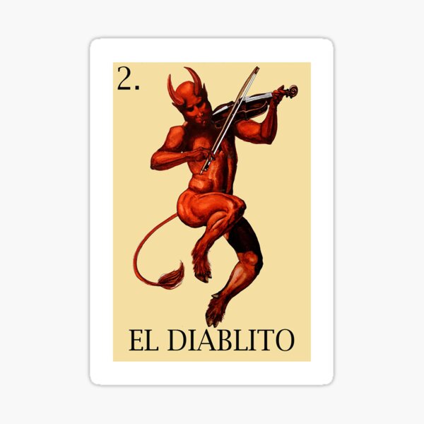 "Loteria Card, El Diablito" Sticker for Sale by imapieceoftoast | Redbubble