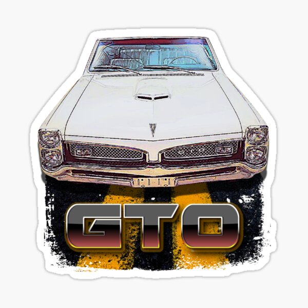 "Pontiac GTO Classic Vintage American Muscle car" Sticker by ...