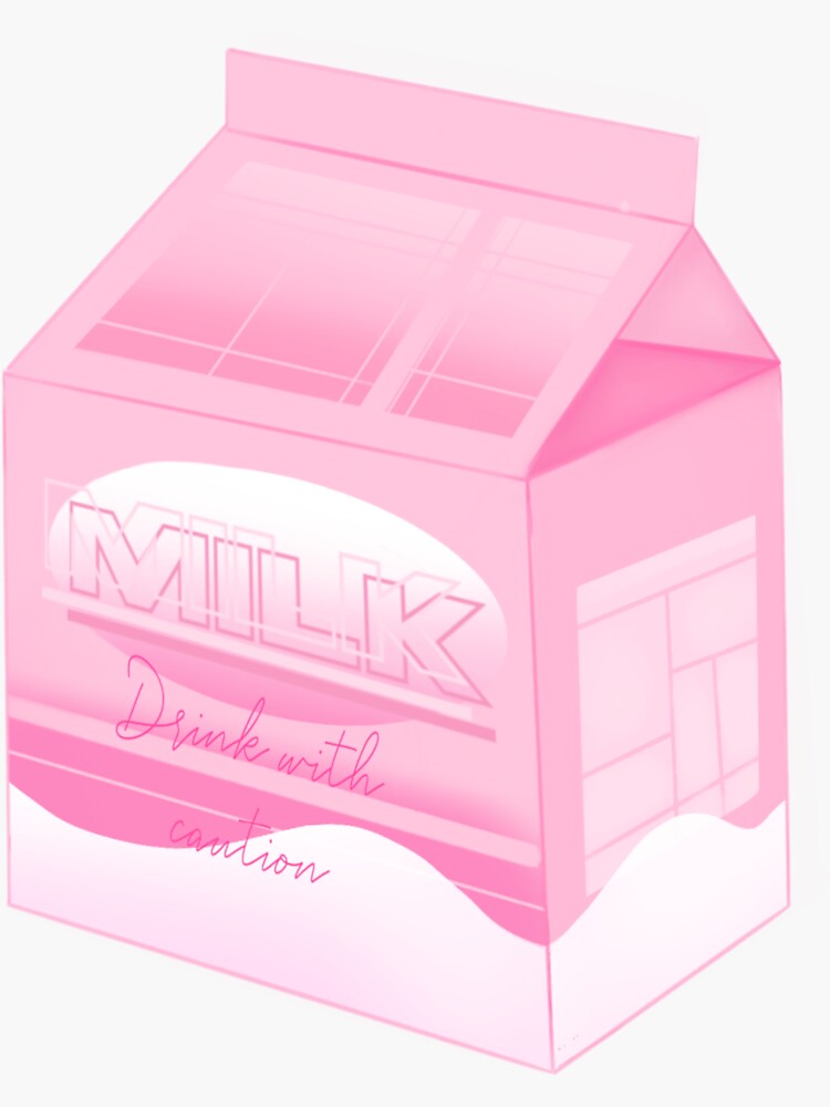 "Cute, aesthetic milk cart" Sticker by mocha-mooni | Redbubble