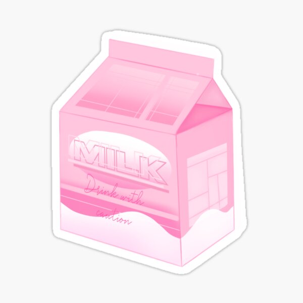 "Cute, aesthetic milk cart" Sticker by mocha-mooni | Redbubble