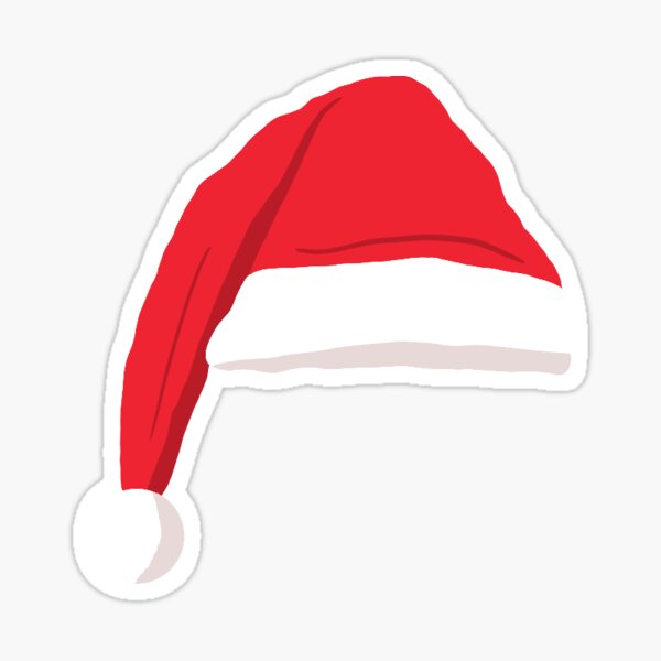 "Santa Hat" Sticker for Sale by hgiraldi | Redbubble