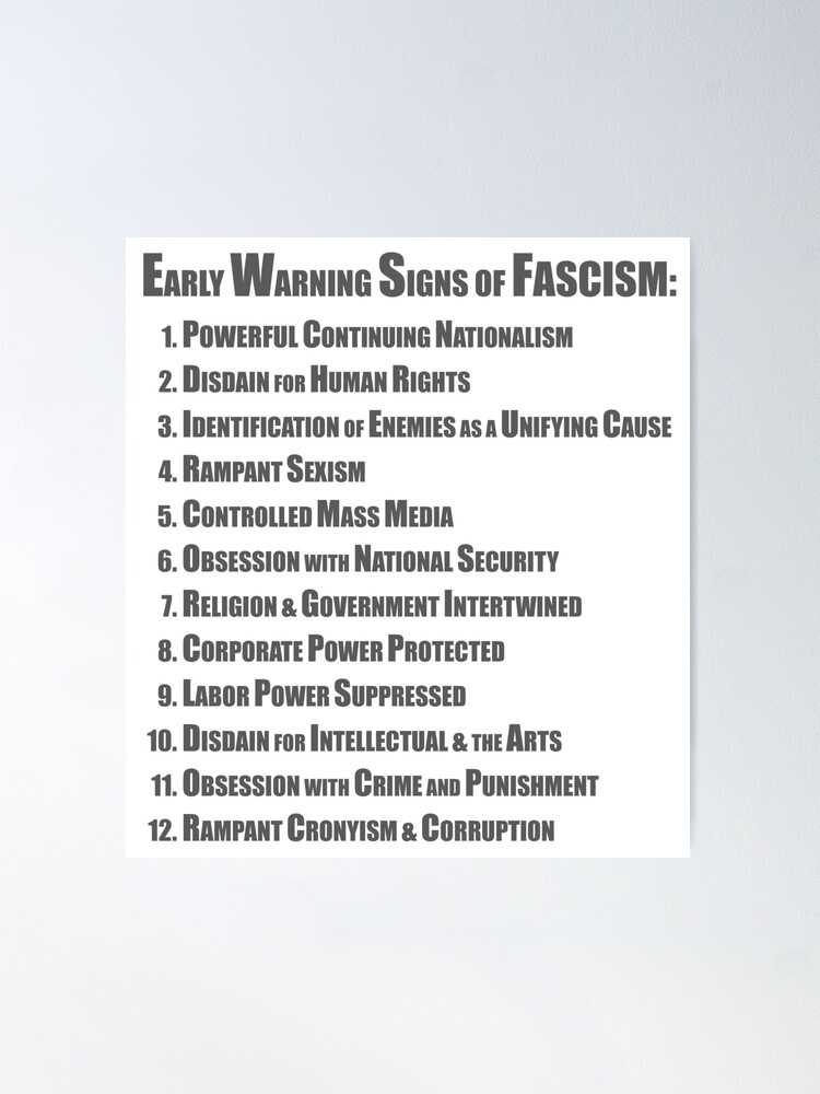 Early Warning Signs Of Fascism