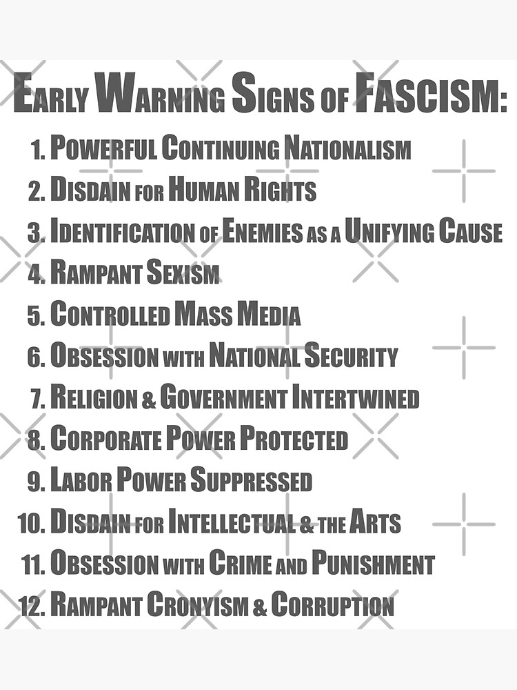 Early Warning Signs Of Fascism