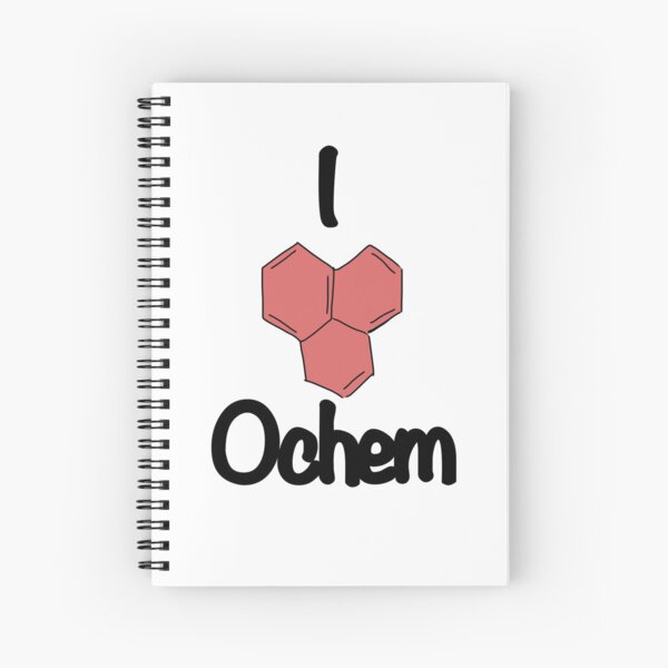 "I Heart Ochem Benzene Heart Design" Spiral Notebook for Sale by ...