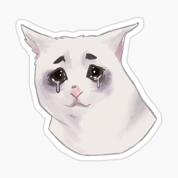 "Sad eyes cat" Sticker for Sale by IzzyTee223 | Redbubble